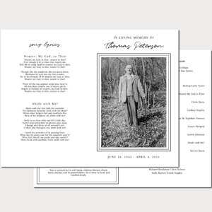 LDS Funeral Program, Memorial Service Program, Order of Service ...