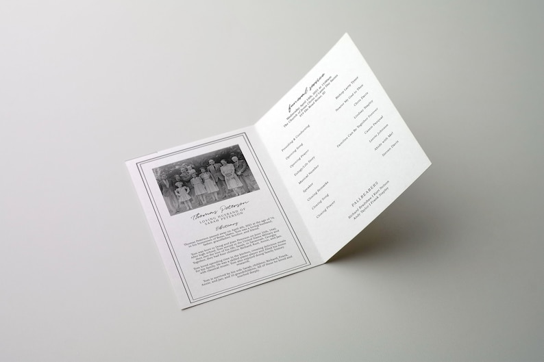 LDS Funeral Program Memorial Service Program Order of | Etsy