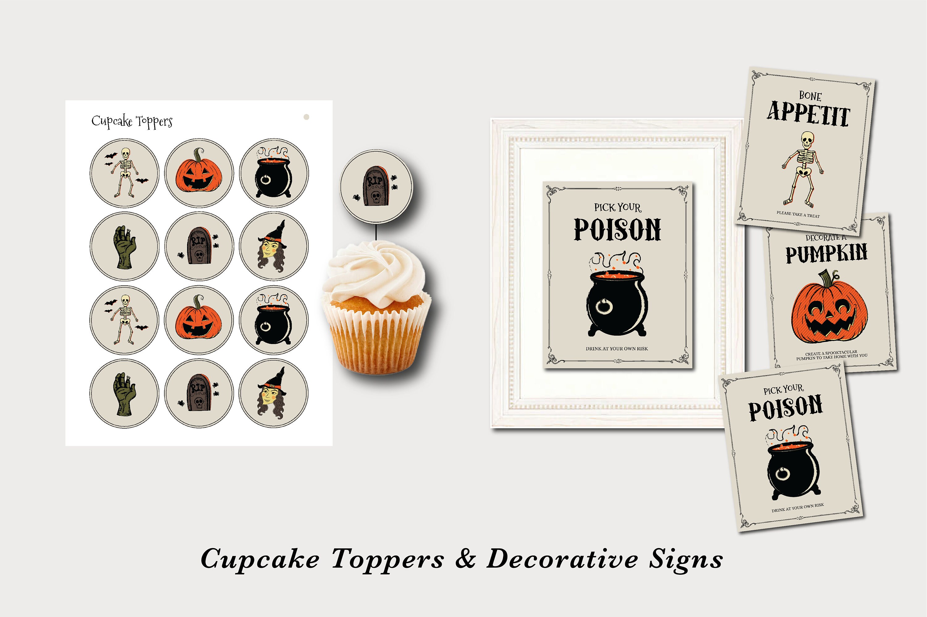 Halloween Party Pack Printables Editable Halloween Bundle Instant ...