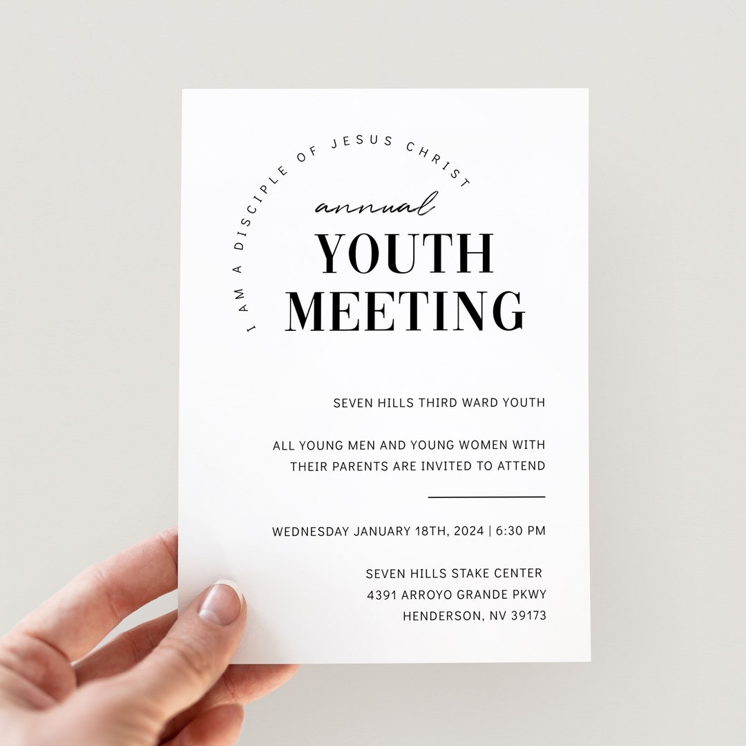 2024 LDS Youth Theme | Annual Youth Meeting Invitation | LDS Youth 2024 ...