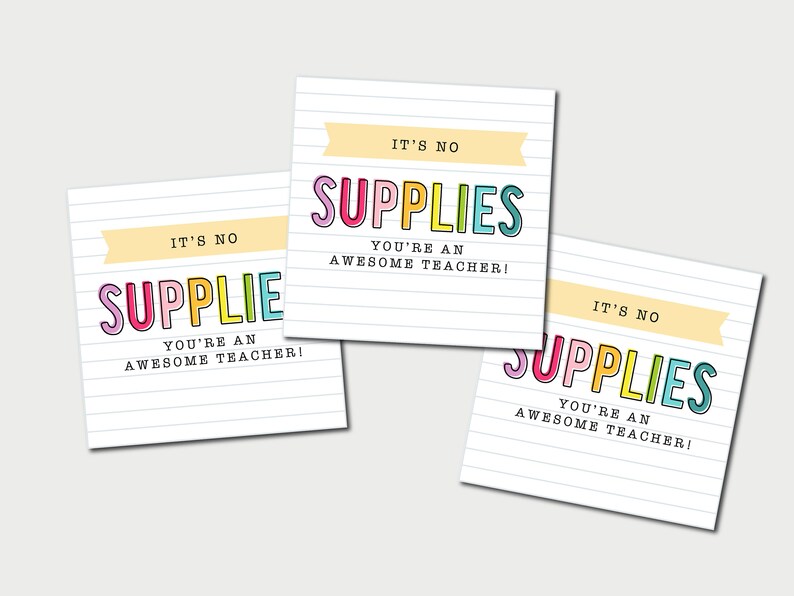 Supplies Teacher Appreciation Tags, Staff Appreciation, Office Supplies ...