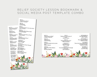 Relief Society Lesson Printable Bookmark | LDS Relief Society Lesson ...
