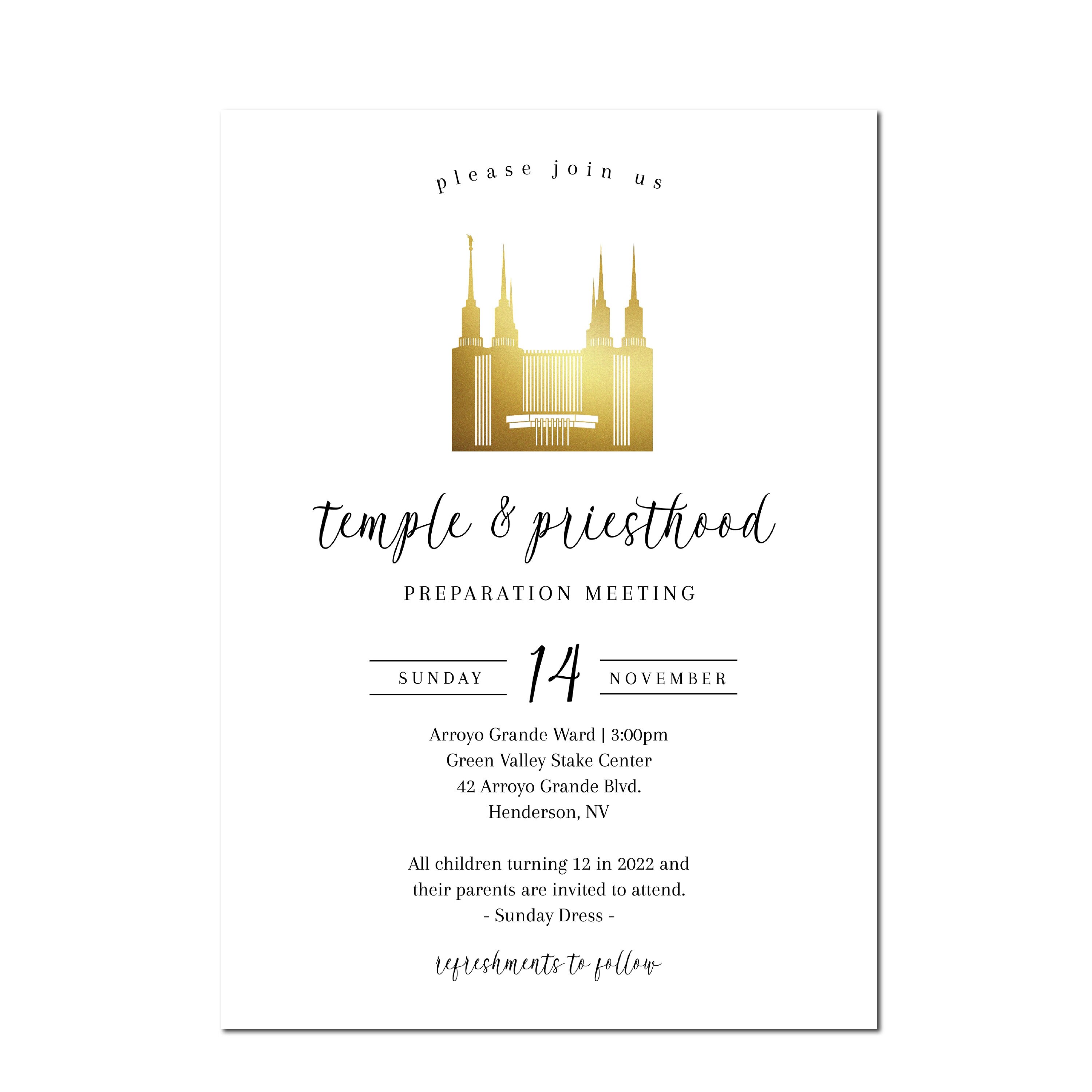 Washington DC LDS Temple and Priesthood Preview Invitation | LDS Temple ...