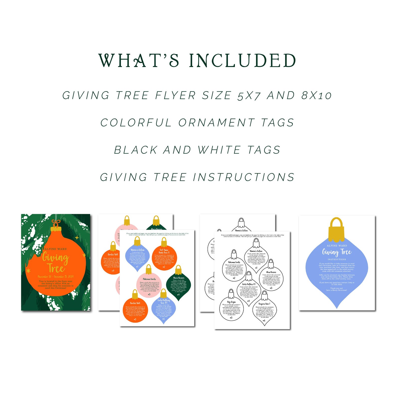 Giving Tree Tags | Angel Tree Flyer | Angel Tree Tags | Giving Tree ...