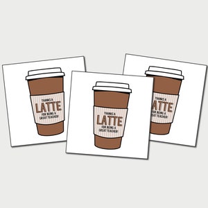 Coffee Gift Card Teacher Appreciation Tags, Staff Appreciation ...