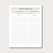 Sign up Sheet Template | 2 Sign up Forms | LDS Minimalist Sign up Sheet ...