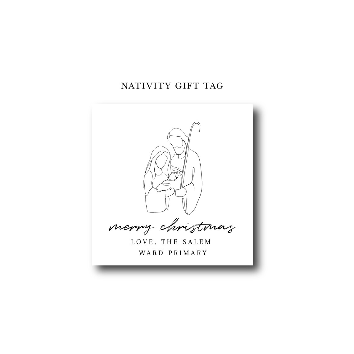 Nativity Christmas Gift Tag Religious Christmas Tag LDS Primary Gift ...