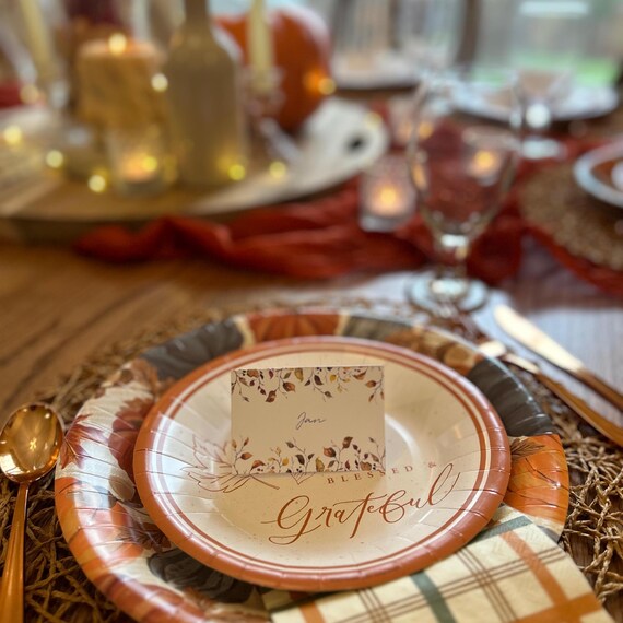 Thanksgiving Place Setting Card Template Thanksgiving Place Cards