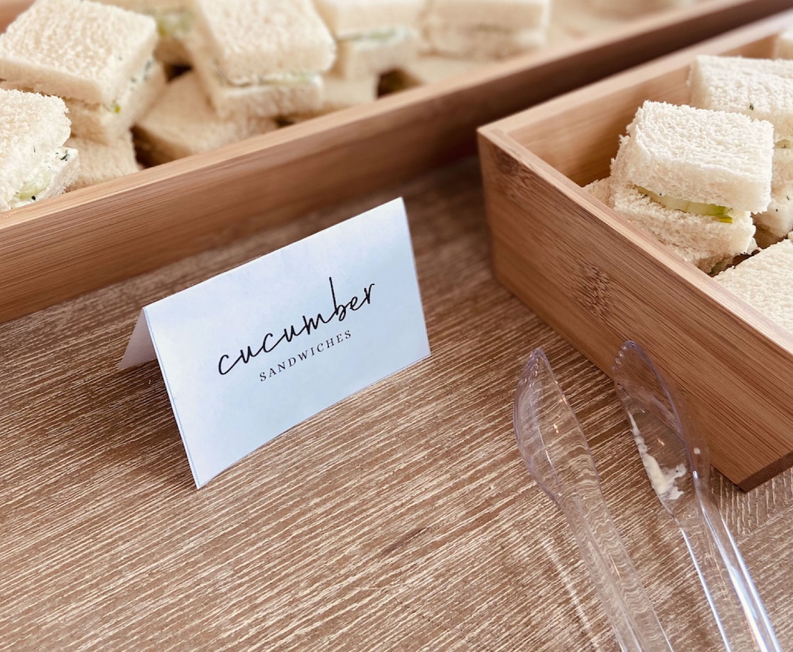 Minimalist Buffet Card Template Buffet Cards Food Labels - Etsy