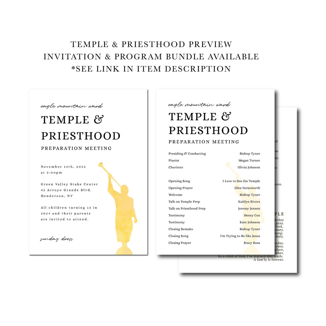 Temple and Priesthood Preview Invitation | LDS Temple & Priesthood ...