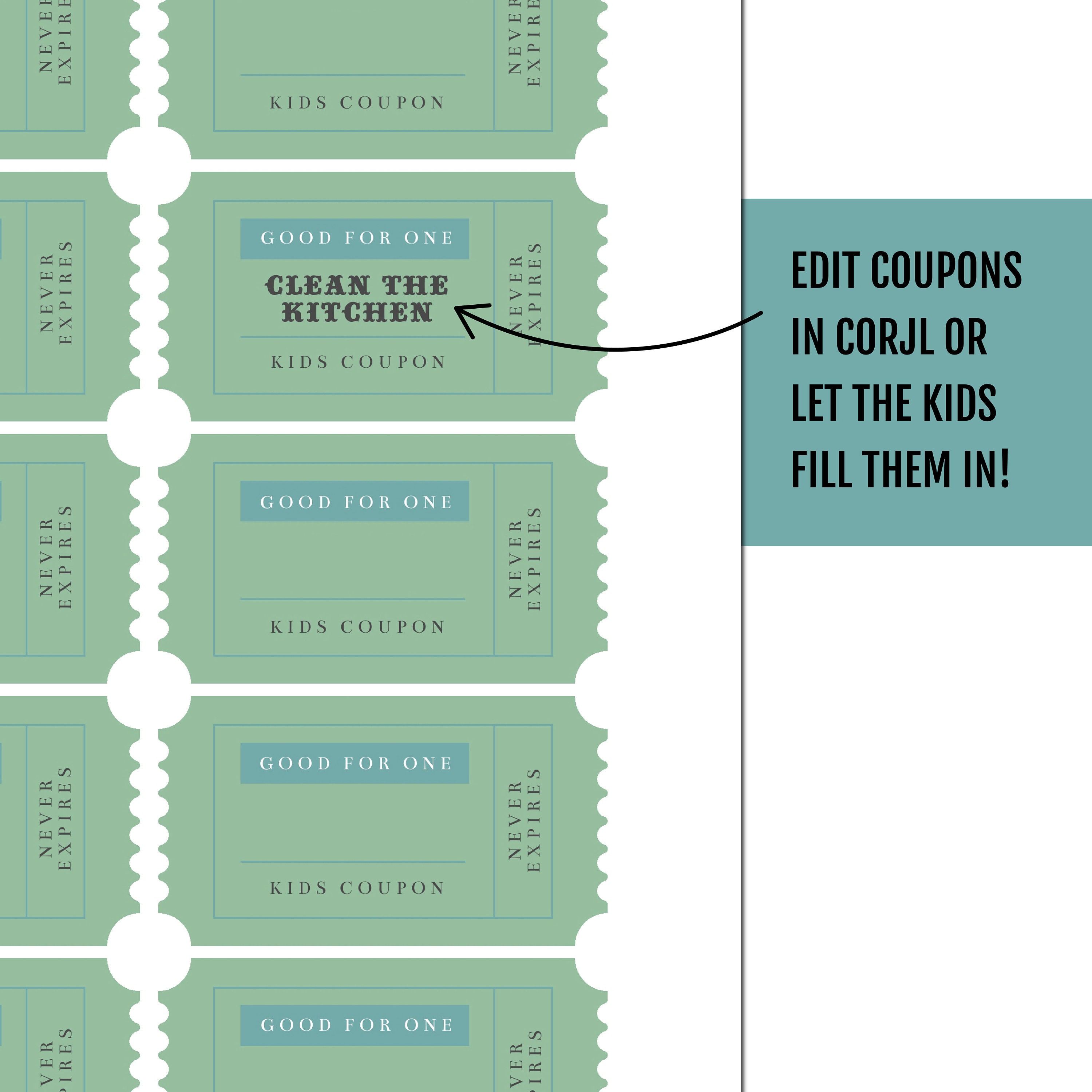 Father's Day Coupon Birthday Coupon Book Template Kids Fathers Day ...