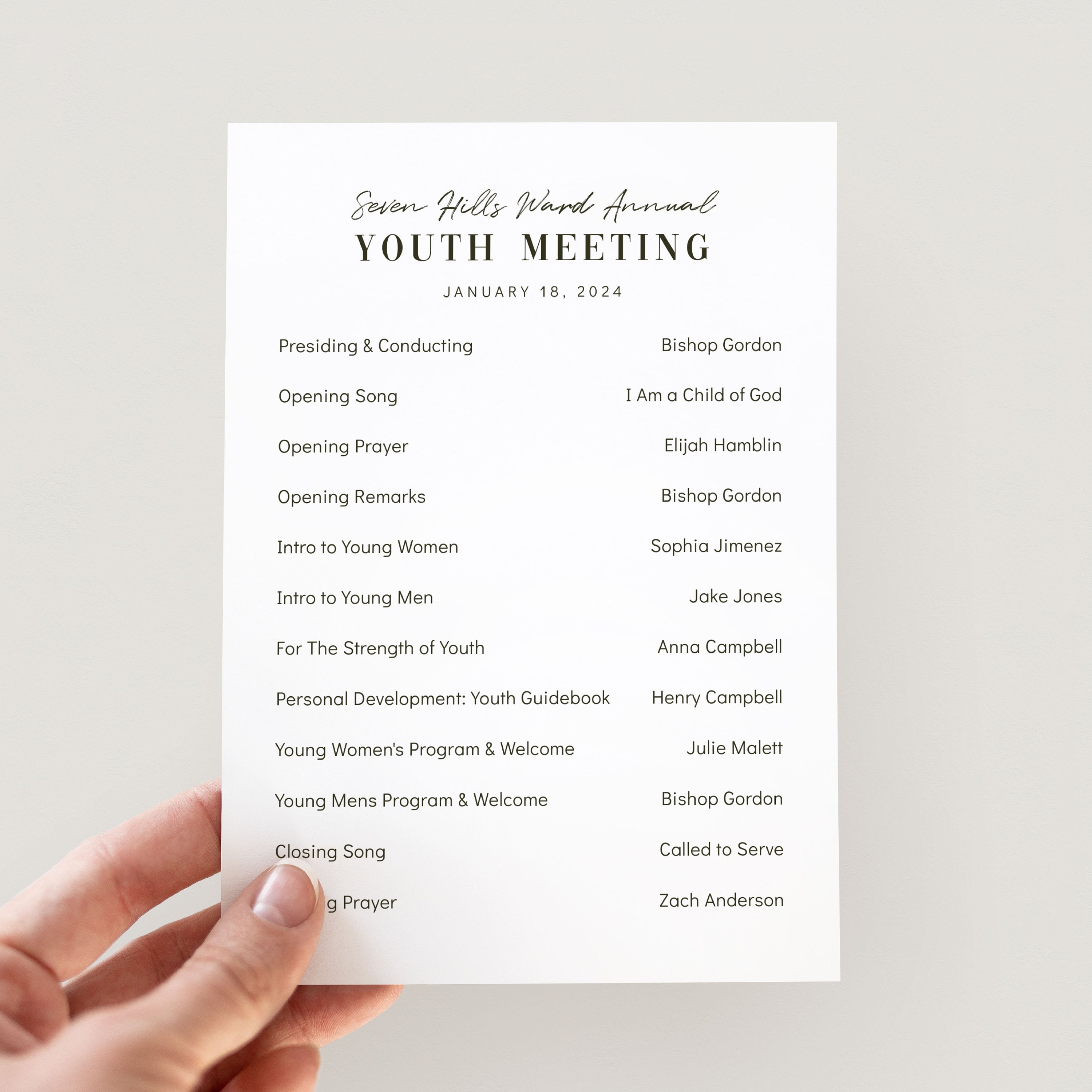 2024 LDS Youth Theme | Annual Youth Meeting Program Template | LDS ...