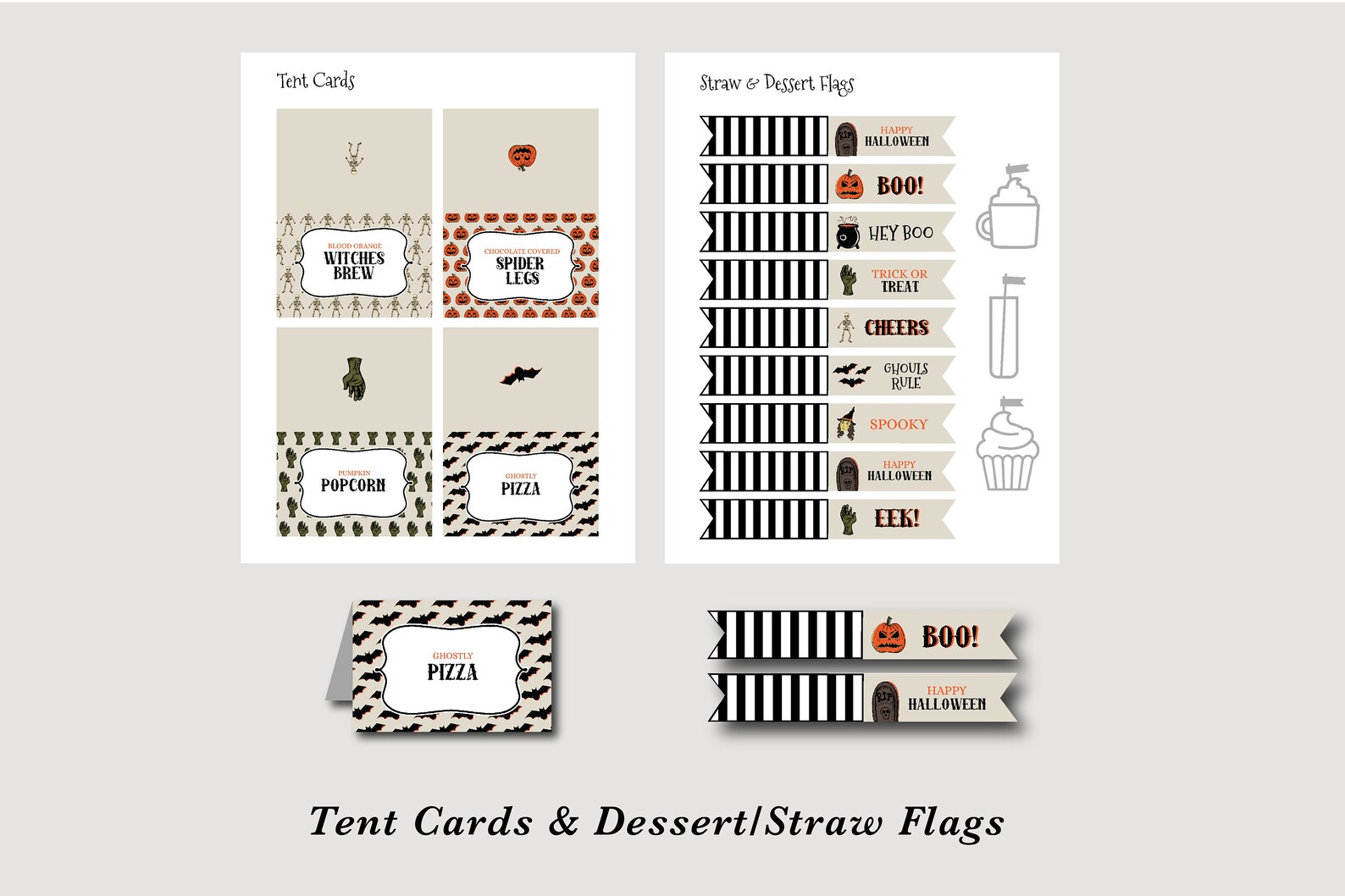 Halloween Party Pack Printables Editable Halloween Bundle Instant ...