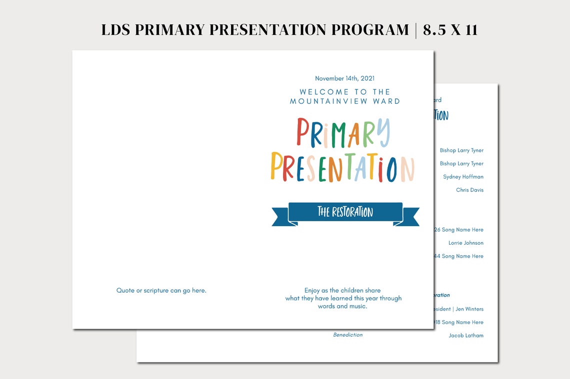Primary Presentation Bundle LDS Primary Presentation - Etsy