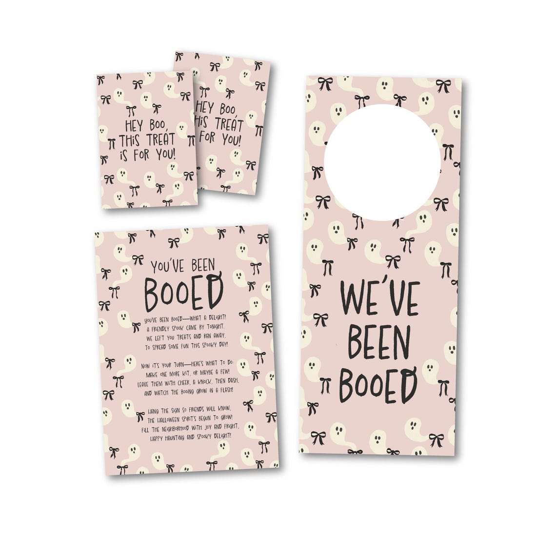 You've Been Booed Kit Printable Halloween Game, Girly We've Been Booed ...
