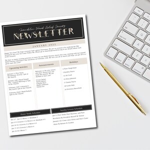 LDS Relief Society Newsletter Template | Printable LDS Newsletter ...