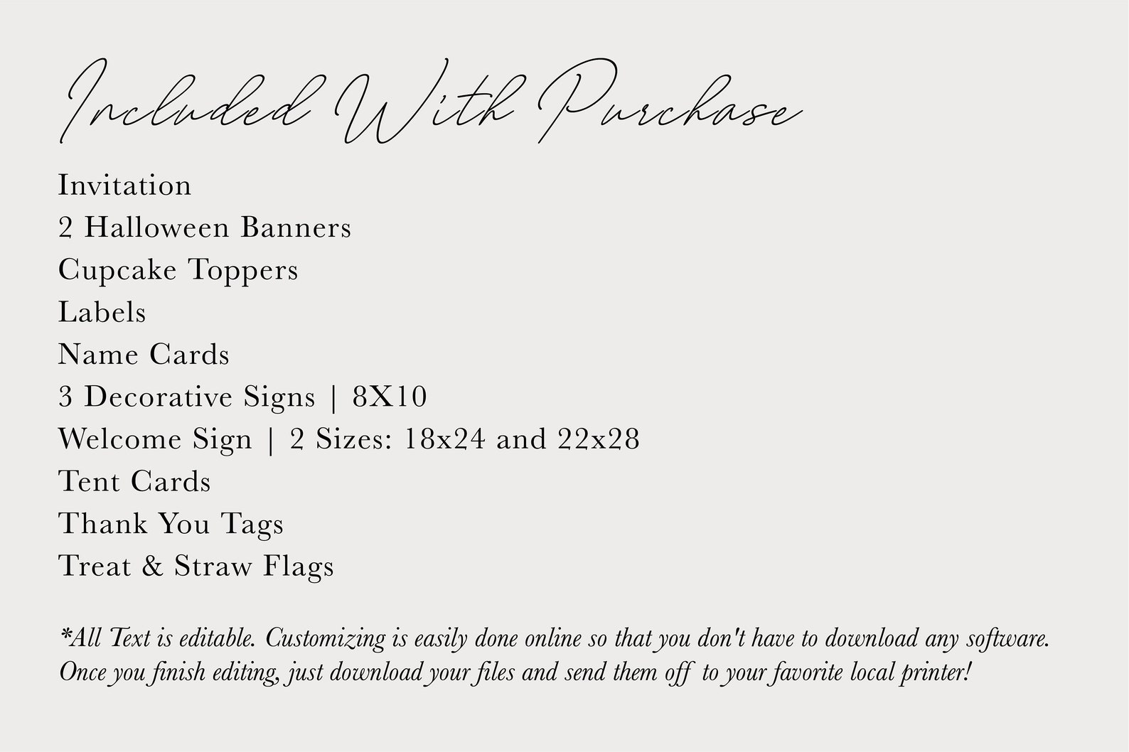 Halloween Party Pack Printables Editable Halloween Bundle Instant ...