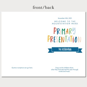 Primary Presentation Bundle | LDS Primary Presentation Sacrament Program | Primary Program ...