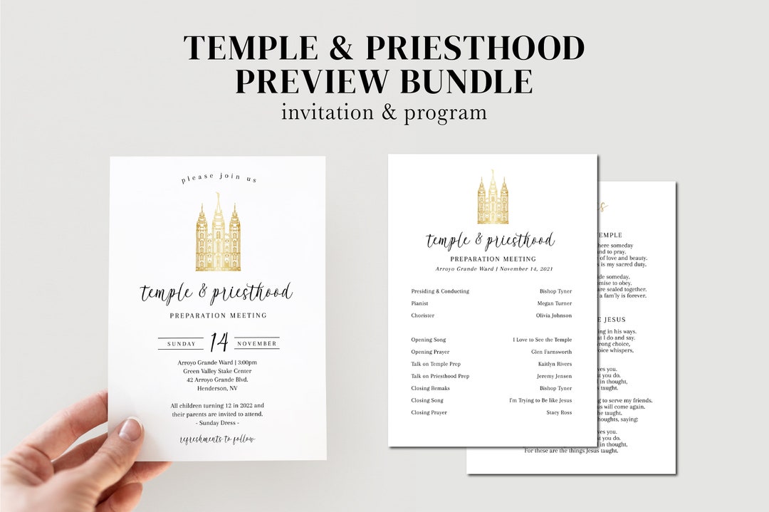 Temple and Priesthood Preview Preparation Bundle | Temple and ...