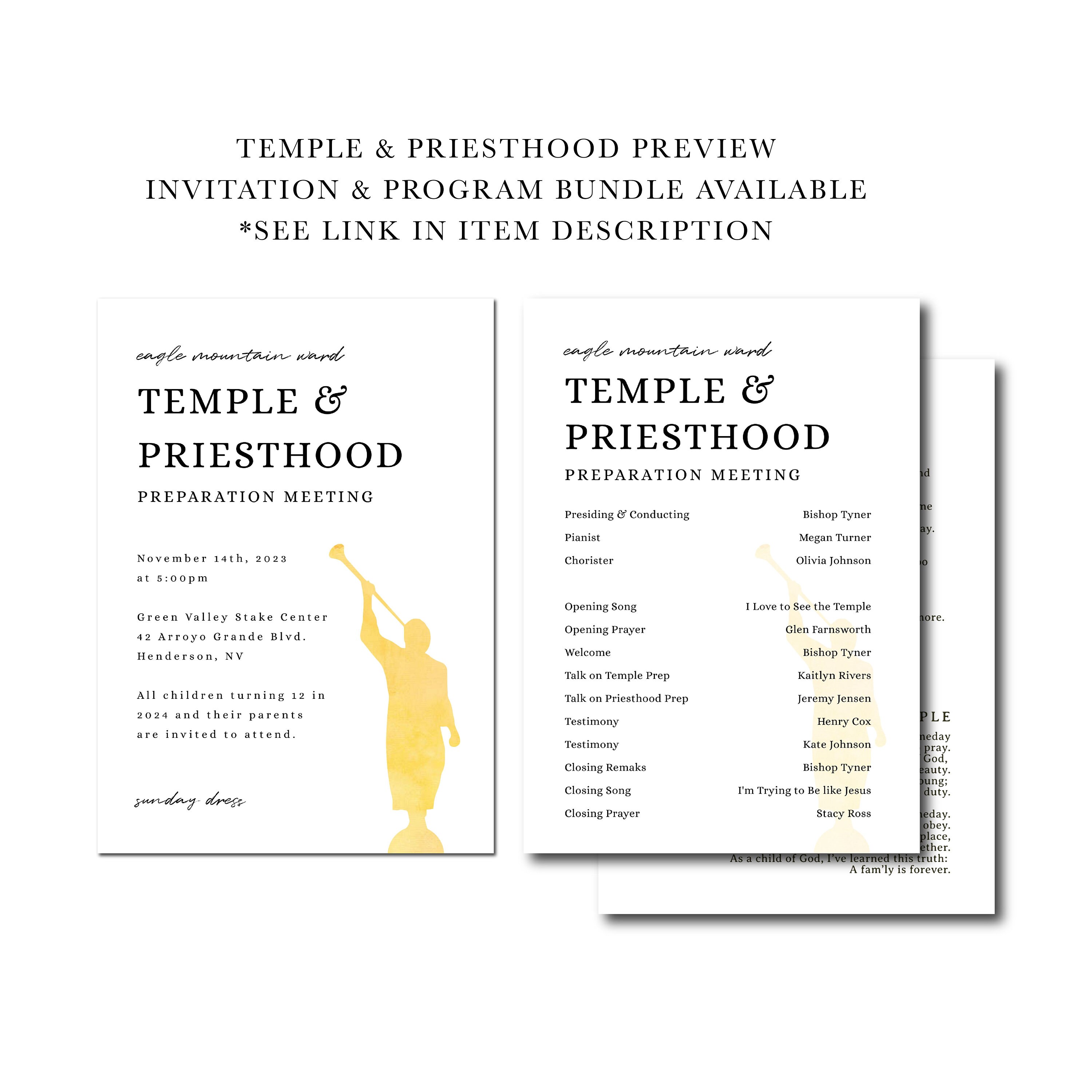 Temple and Priesthood Preview Program | LDS Temple & Priesthood Preview ...