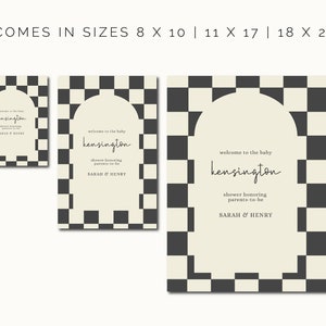 Check Baby Shower Welcome Sign Checker Board Welcome Sign - Etsy