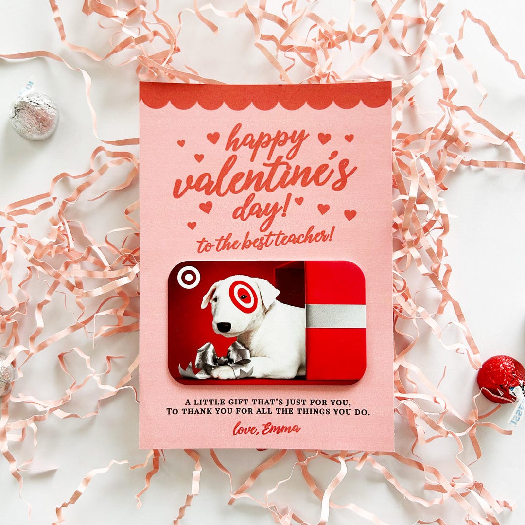 Valentine's Day Teacher Gift Card Holder Printable - Etsy