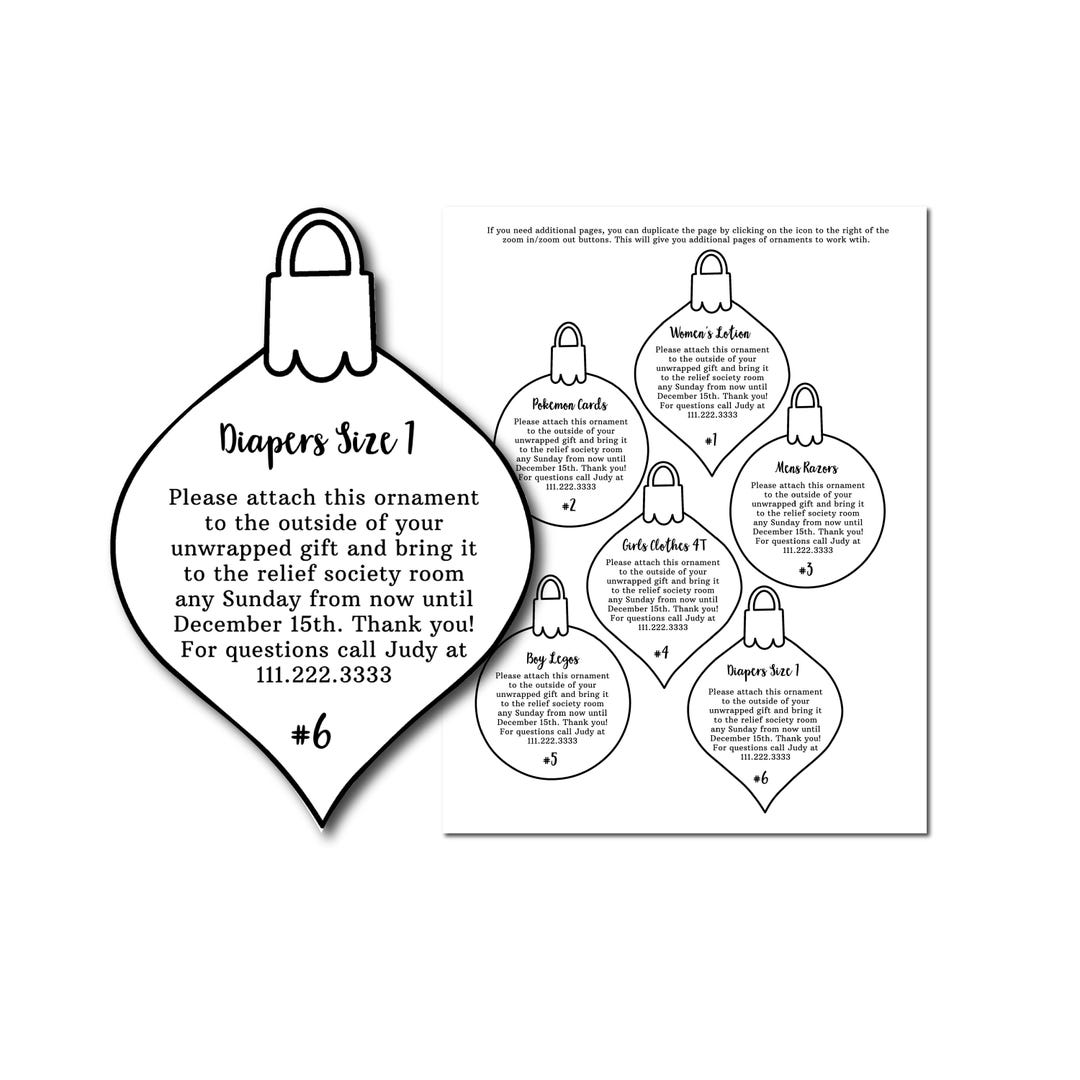 Giving Tree Tags | Angel Tree Ornaments | Angel Tree Tags | Giving Tree ...