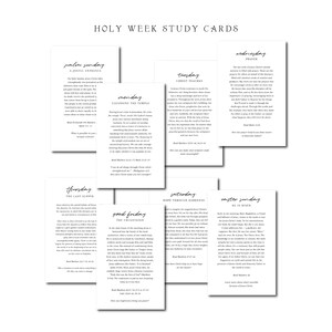 Holy Week Study Cards LDS Printable Easter Story LDS Easter Advent ...