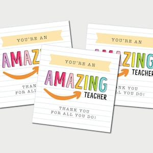 Amazon Gift Card Teacher Appreciation Tags, Staff Appreciation, Teacher ...