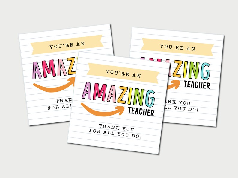 Amazon Gift Card Teacher Appreciation Tags, Staff Appreciation, Teacher ...