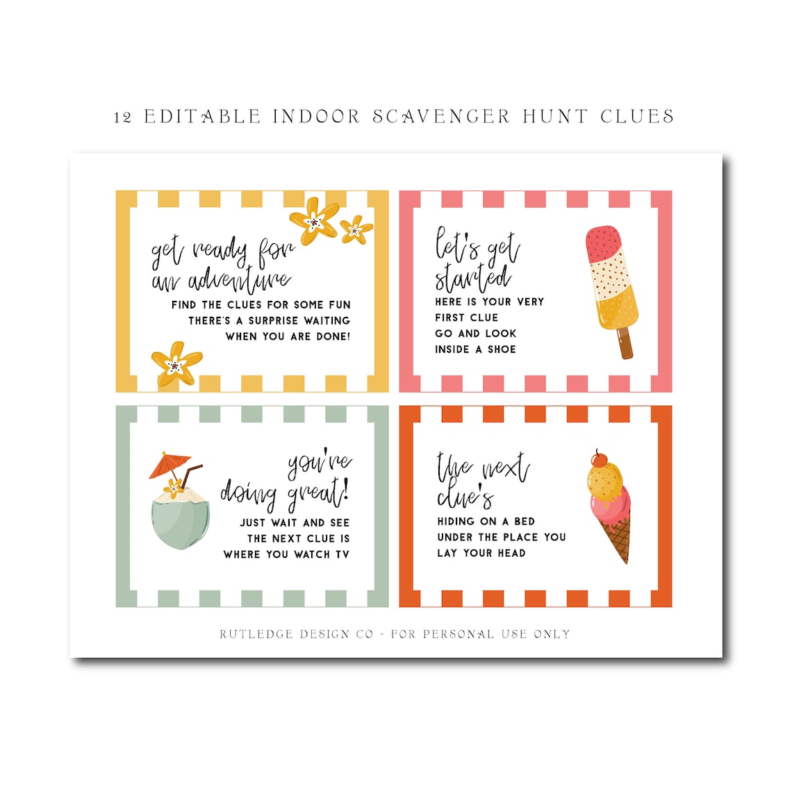 Beach Surprise Trip Scavenger Hunt & Tickets | Beach Reveal Scavenger ...