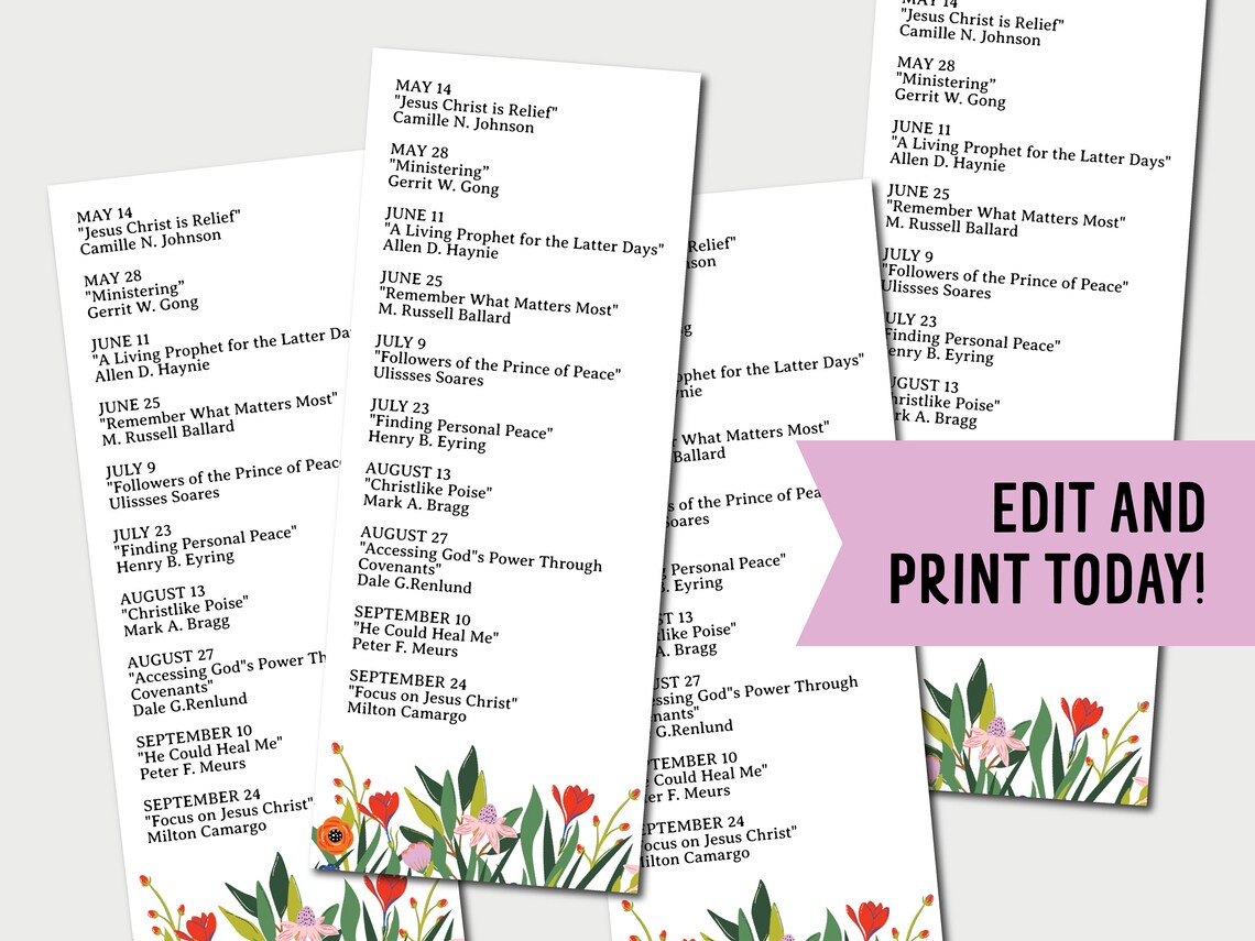 Relief Society Lesson Printable Bookmark LDS Relief Society Lesson ...