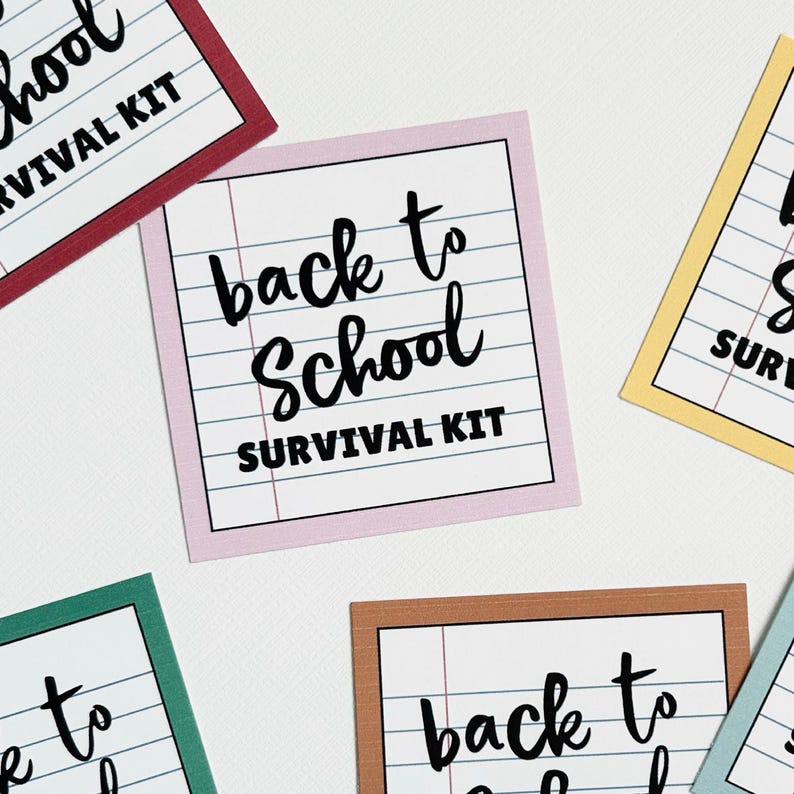 Back to School Survival Kit Printable Tag for Teacher, First Day of ...