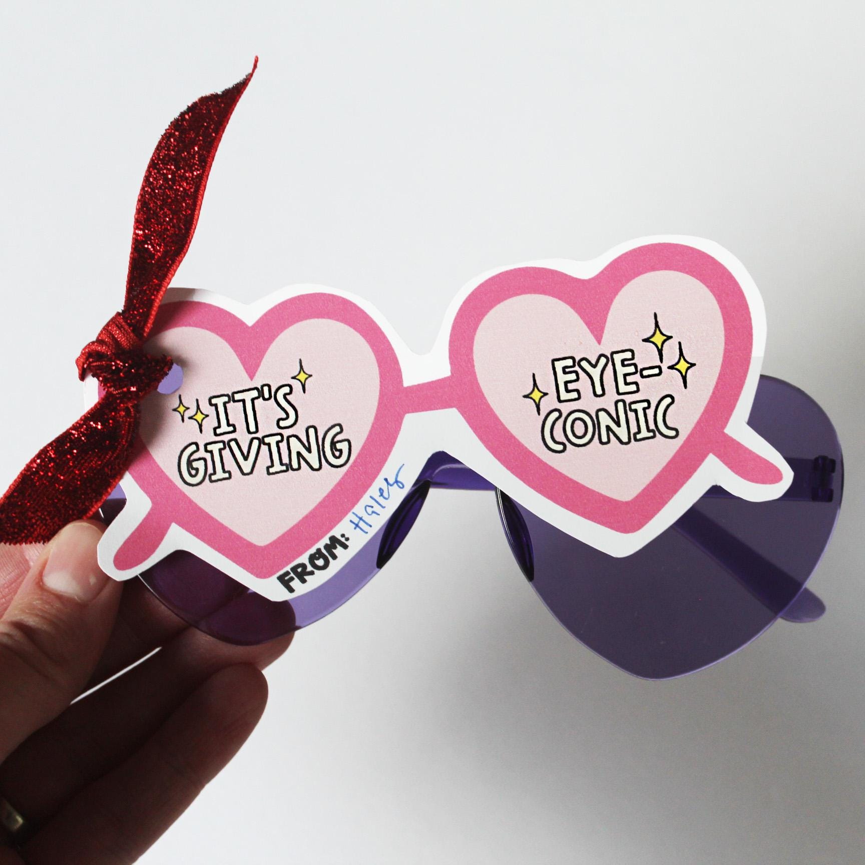 Heart Sunglasses Valentine's Day Card, Classroom Valentine Printable ...