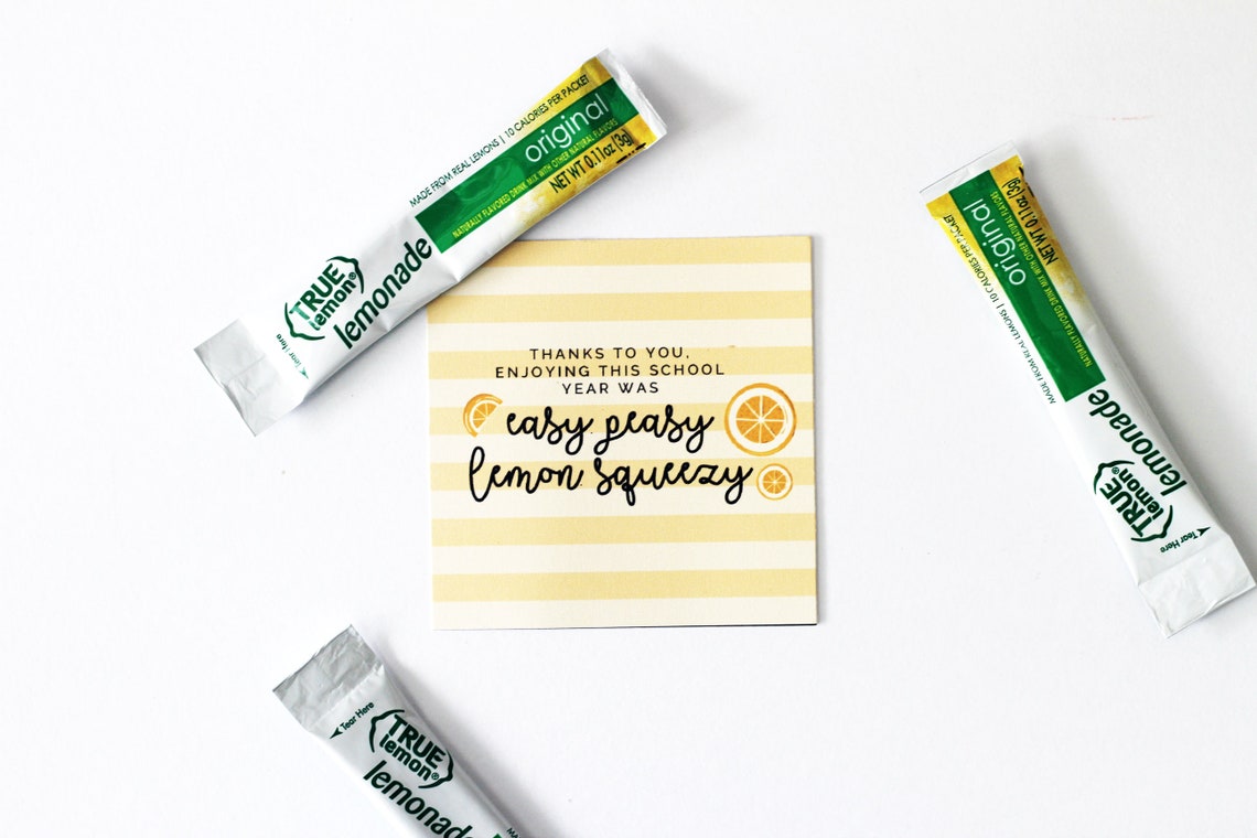 Lemonade Teacher Appreciation Tags, Staff Appreciation, Lemon Drink Tag ...