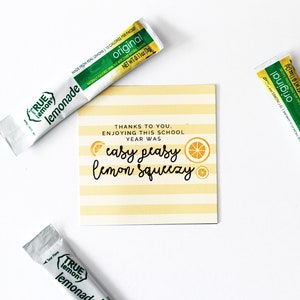 Lemonade Teacher Appreciation Tags, Staff Appreciation, Lemon Drink Tag ...