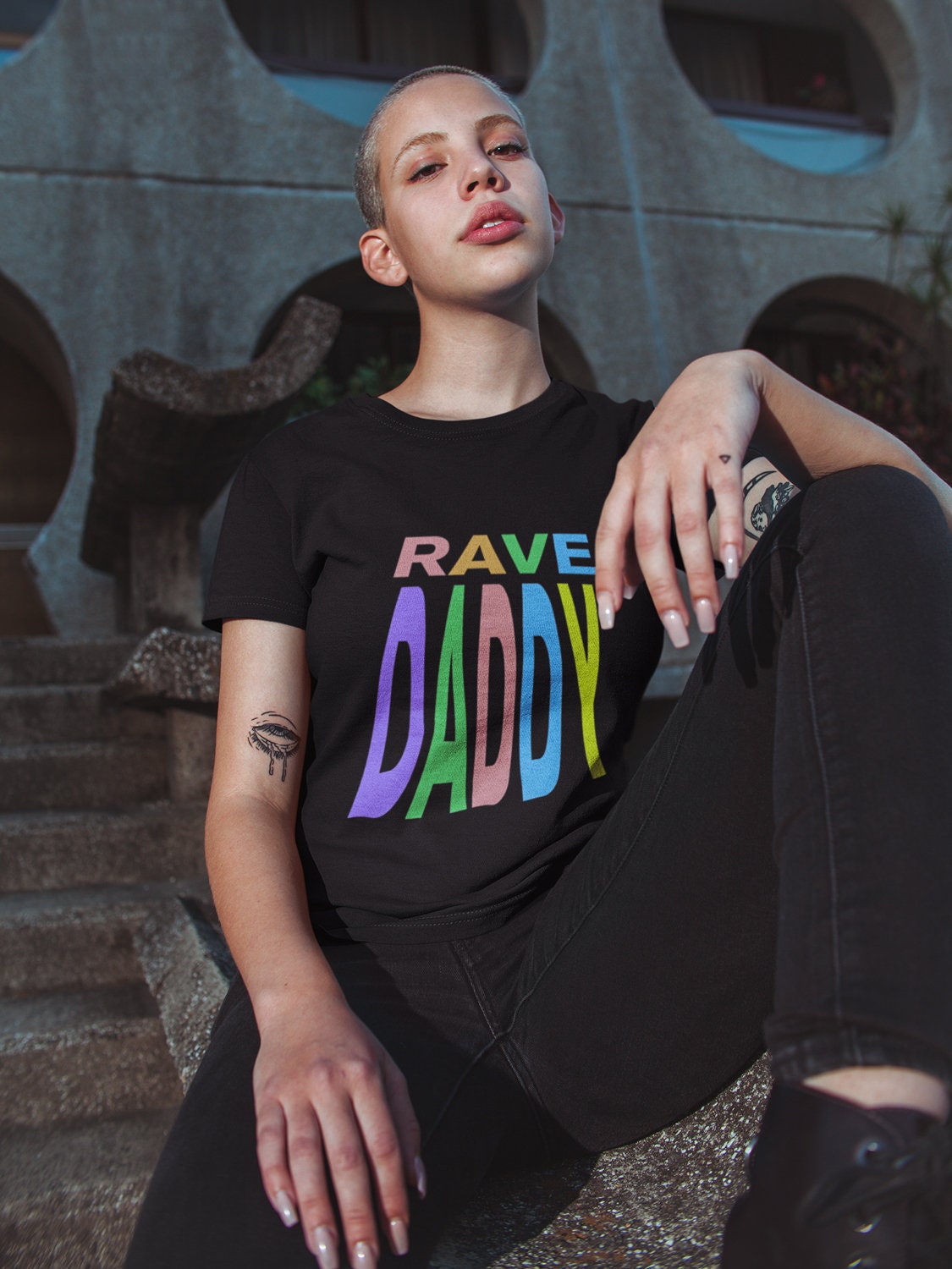 Rave Daddy Black Crop Tshirt | LGBTQ | Gay Pride | Festival Fashion ...