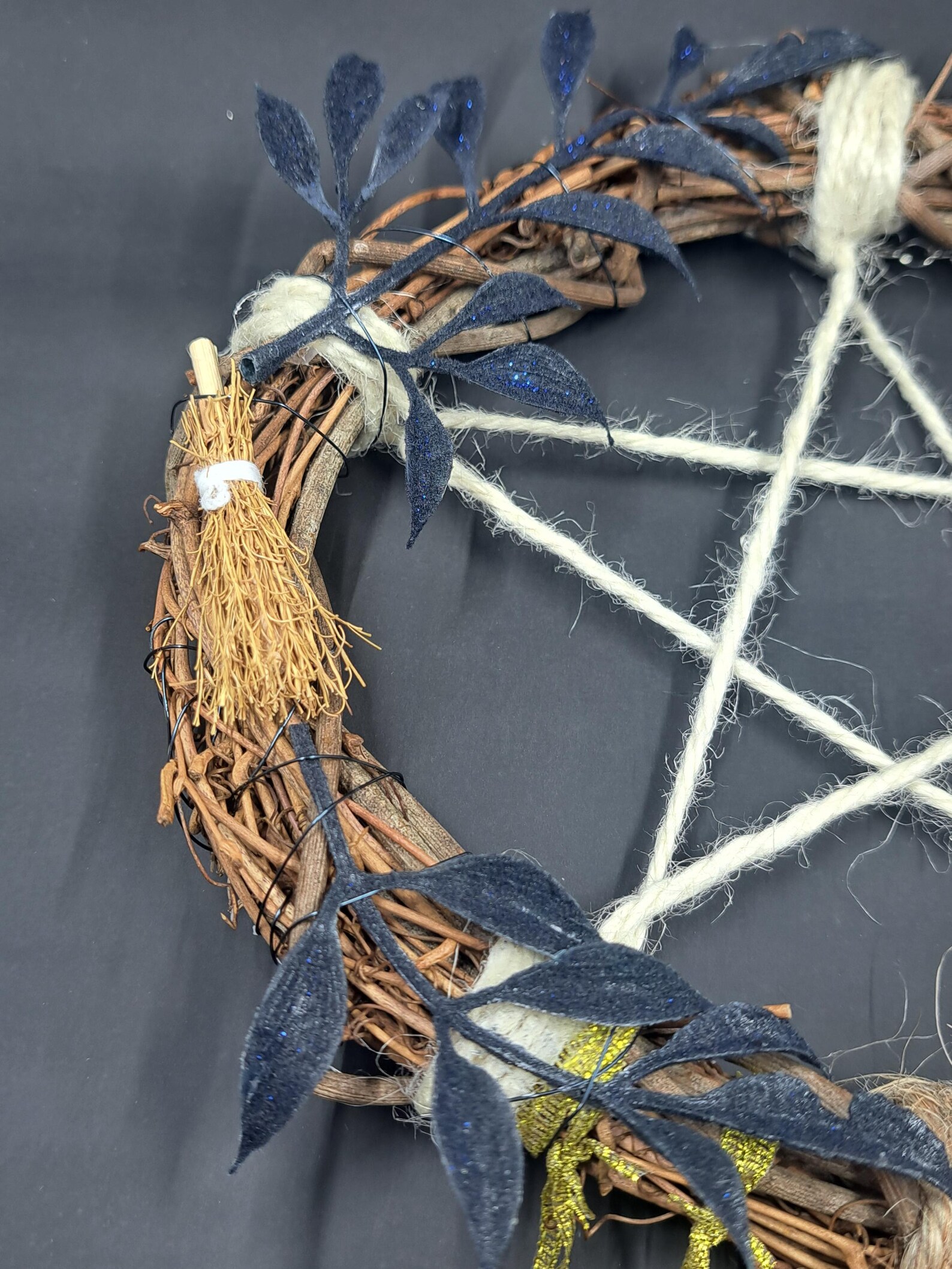 6" Pentagram/pentacle/star Witch's Bells Wreath, Hanging Decor, Wind ...