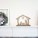 Wood Nativity Scene, Rustic Laser Cut Maple Wood Nativity Scene ...