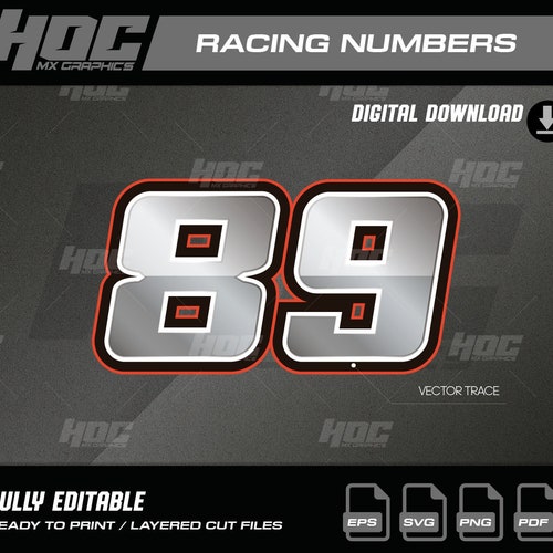Racing Motorcycle Car Alphabet and Numbers 0 9 SVG PNG - Etsy