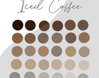 Iced Coffee Procreate Color Palette/procreate Color - Etsy