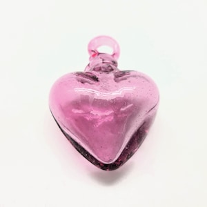 Small Handblown Glass Heart Ornaments - Etsy