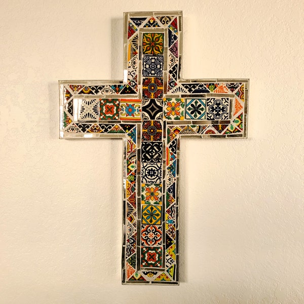 Mosaic Tile Cross - Etsy