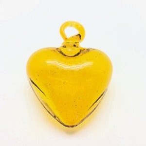 Small Handblown Glass Heart Ornaments - Etsy