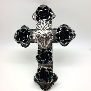 Handmade Rose Tin Cross - Etsy