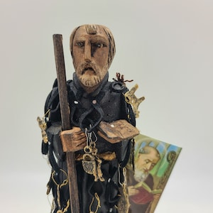 Handmade San Benito Wood Carving With Milagros - Etsy