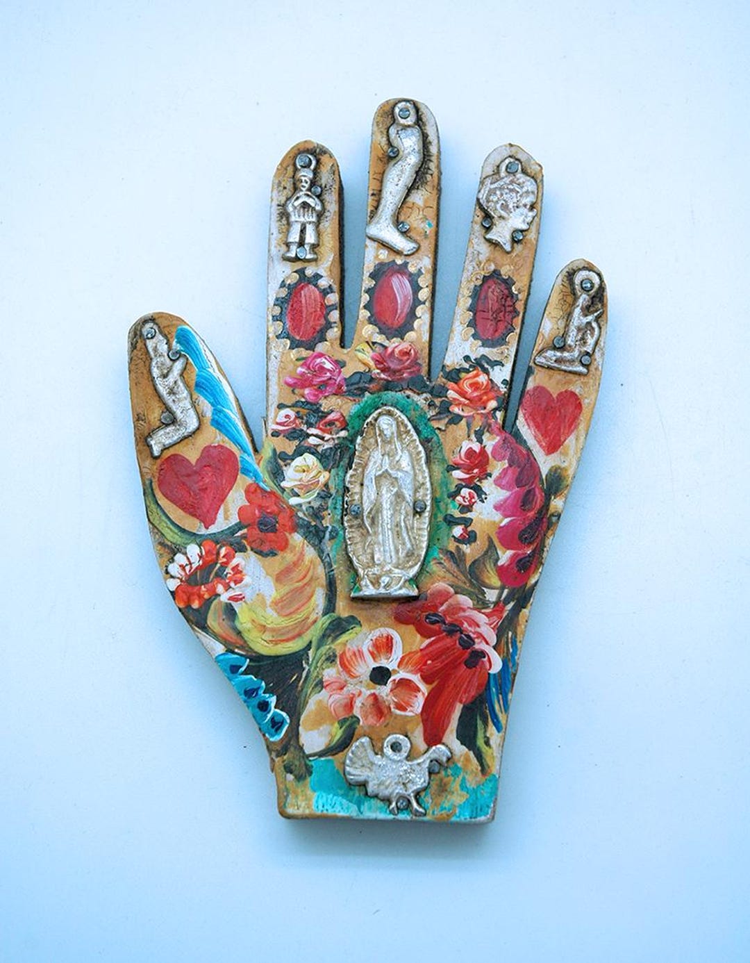 Milagro Hand-painted Wooden Hand - Etsy
