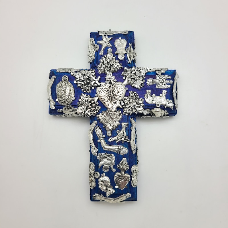 Wooden Cross Milagros - Etsy