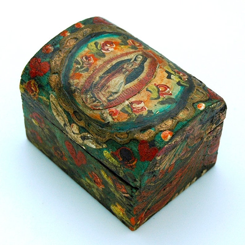Mexican Hand Painted Wood Box - Etsy