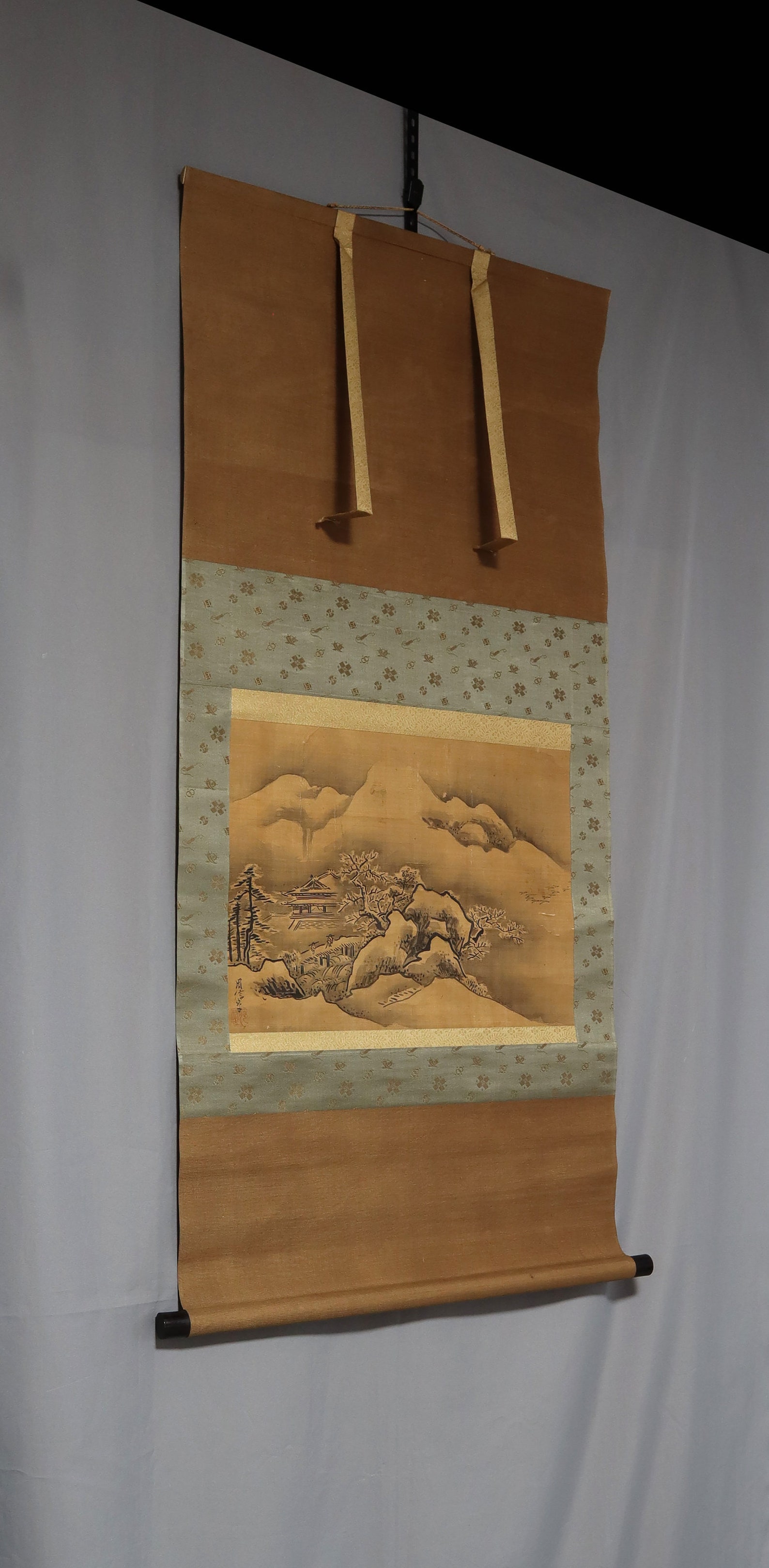 Snowy Landscape With Signature 'chikanobu Hitsu' 周信筆 Attributed to Kano ...